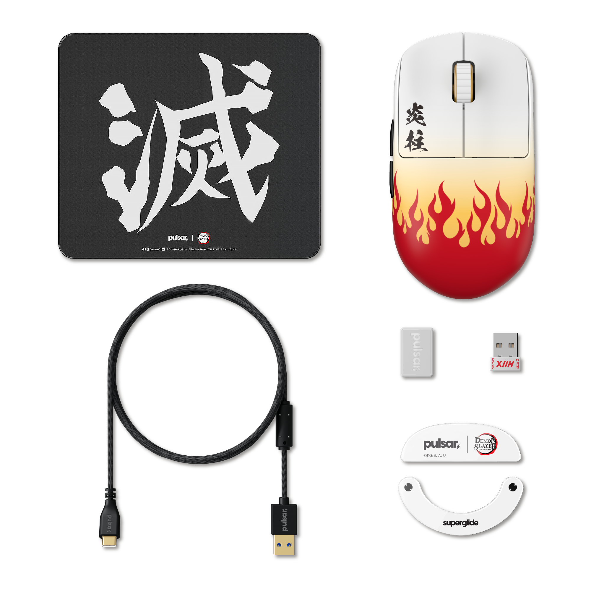 Kyojuro Rengoku Demon Slayer x Pulsar Bundle (Mouse & Mousepad) – ONEofZERO